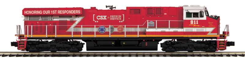 MTH 20-21352-1 ES44AC with Hi-Rail Wheels, CSX "First Responders" #911