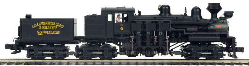 MTH 20-3876-1 3-Truck Shay with Hi-Rail Wheels, Cass - Hattons