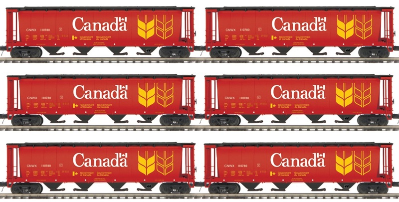 MTH 20-92147 100-Ton Hopper 6-Car Set, Canadian National