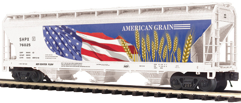 MTH 20-97899-76029 3-Bay Centerflow Hopper, American Grain #76029