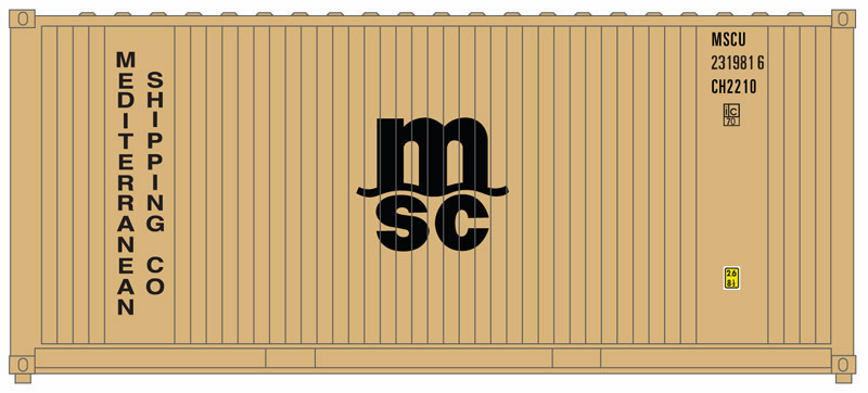 Atlas 2000011 20' Containers, MSC - Hattons