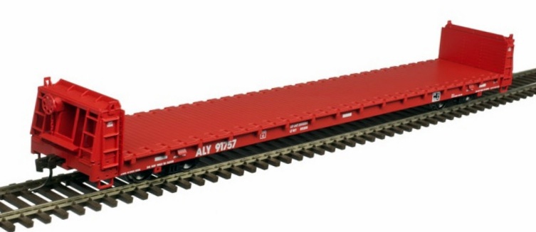 Atlas 20005084 62' Short Bulkhead Flat Car, Allegheny and Eastern 91689