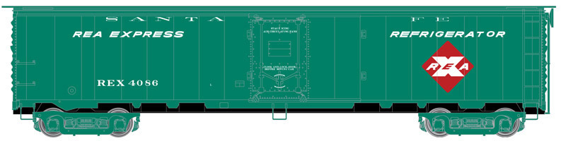 Atlas 20005361 Steel Express Reefer Car, Santa Fe 4086