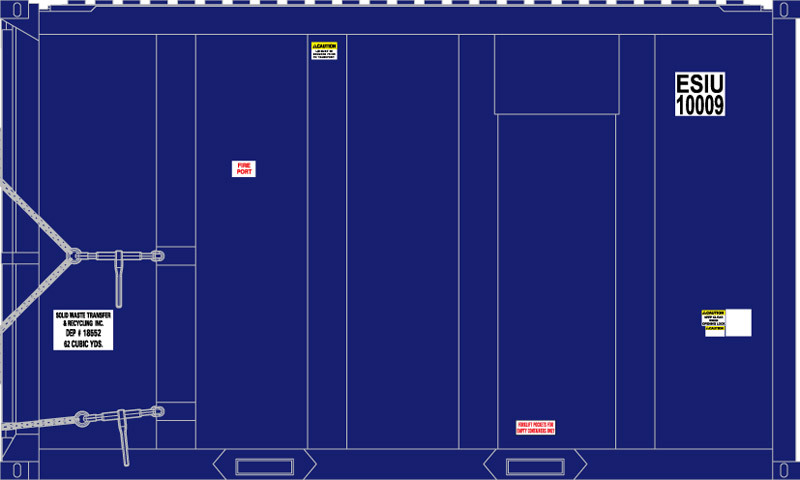 Atlas 20006056 20' High Cube MSW Trash Containers, ESIU 2