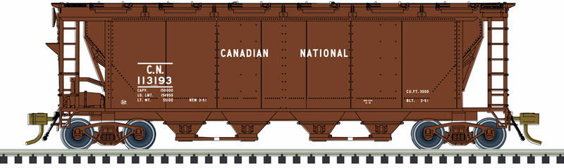 Atlas 20006357 Slab Side Covered Hopper, Canadian National 113193