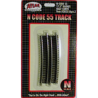 Atlas 2023ATL Code 55 Track 17.5" Radius 1/2 Curve