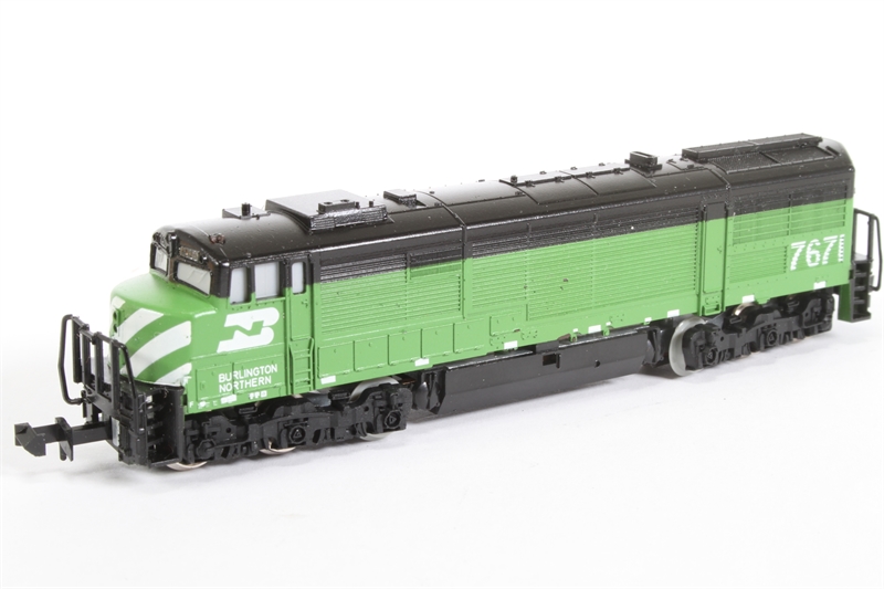 Minitrix 2049Minitrix U30CG GE 7671 of the Burlington Northern