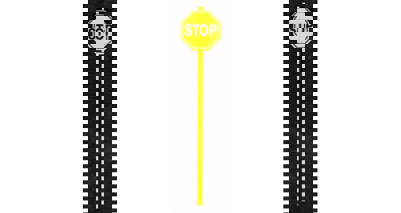 Tichy Train Group 2071TTG Yellow Stop Sign (8)