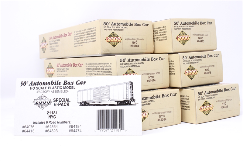 Proto 2000 21181PRO 50' automobile boxcars 'New York Central' - pack of ...