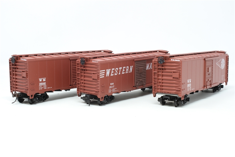 Athearn 2310ATH 40' Box Car Set Set in Western Maryland Livery