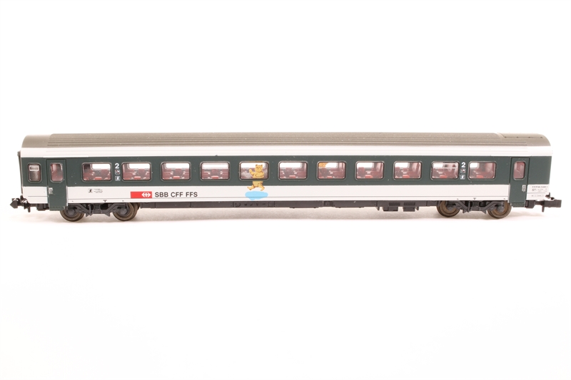 Roco 24279 2nd Class Family Car (with Bear Decal) of the SBB