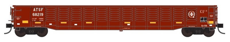 Trainworx 25225-15 Corrugated 52' 6" Gondola, Santa Fe #68223