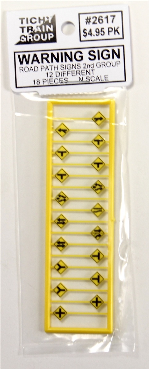 Tichy Train Group 2617TTG Road Path Warning Signs (12)