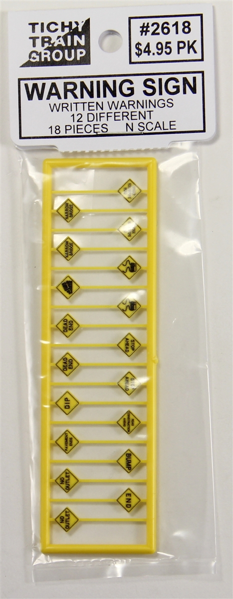 Tichy Train Group 2618TTG Written Warning Signs (12) - Hattons