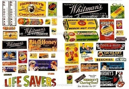 JL Innovative Design 266JL 1930's-1950's Vintage Candy Signs