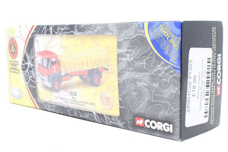 Corgi 28901Cor Guy Warrior Platform Lorry with Sheeted Load