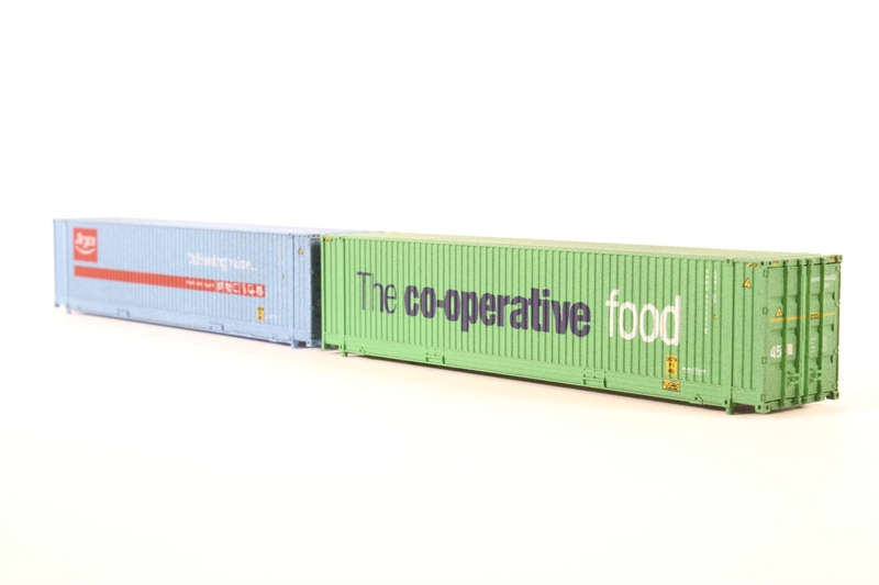 Dapol 2F-028-001 45ft Hi-Cube containers "Co-op/Argos" - pack of 2