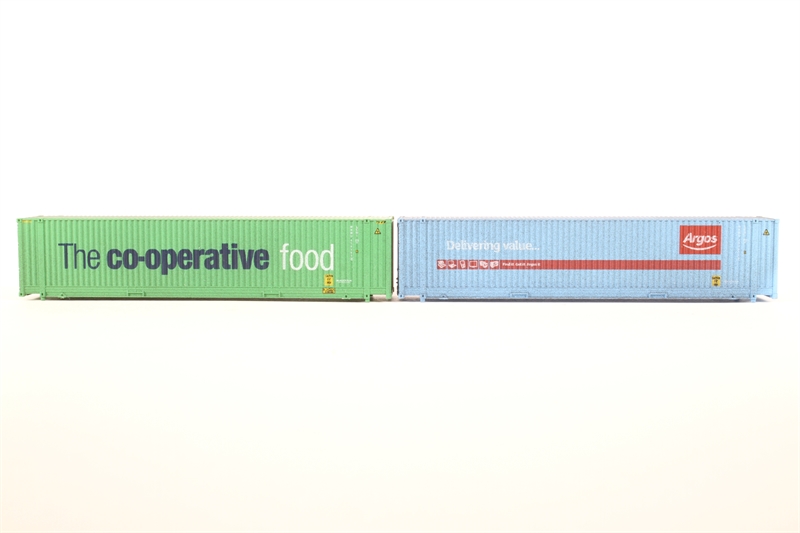 Dapol 2F-028-001 45ft Hi-Cube containers "Co-op/Argos" - pack of 2