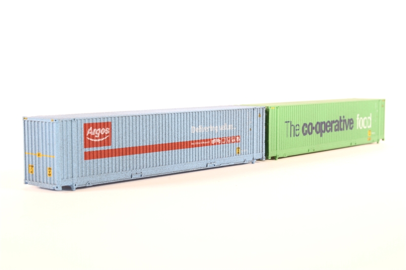 Dapol 2F-028-002 45ft Hi-Cube containers "Co-op/Argos" - - Hattons