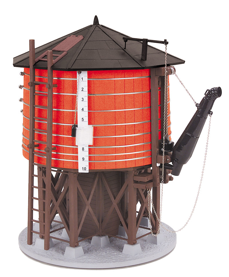 MTH 30-11086 Operating Water Tower, Red with Black Roof - Hattons
