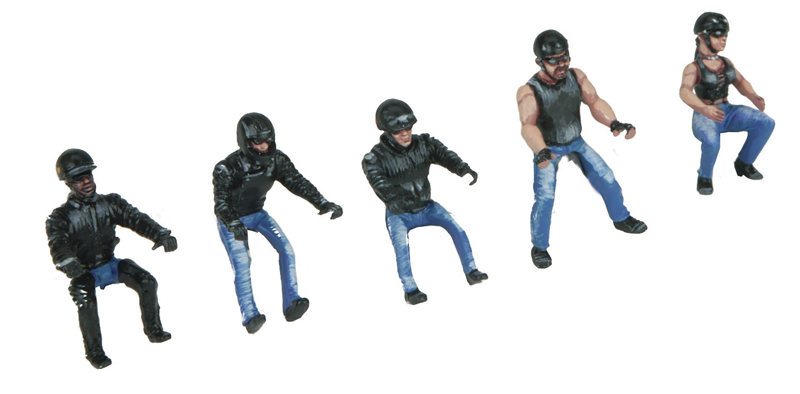 MTH 30-11091 5-Piece Motorcycle Figure Set #1