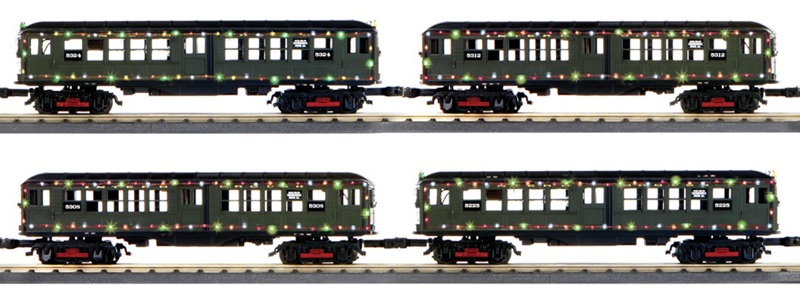 MTH 30-20534-1 LO-V 4-Car Subway Set with LED Lights, Metropolitan - Hattons