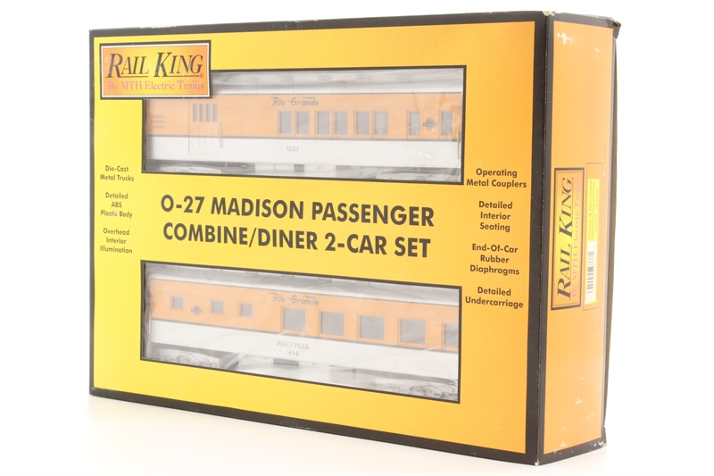 MTH 30-6234 Madison combo and diner car set of the Denver & Rio Grande