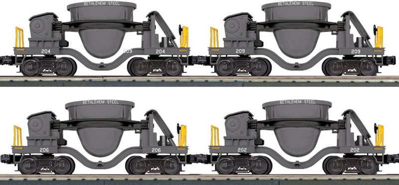MTH 30-70103 4-Car Slag Car Set, Bethlehem Steel