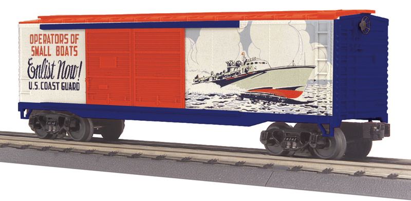 MTH 30-74941 40' Double Door Box Car, US Coast Guard (Recruitment ...