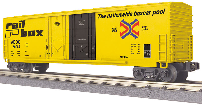 MTH 30-74985 50' Double Door Plugged Box Car, Railbox #50084