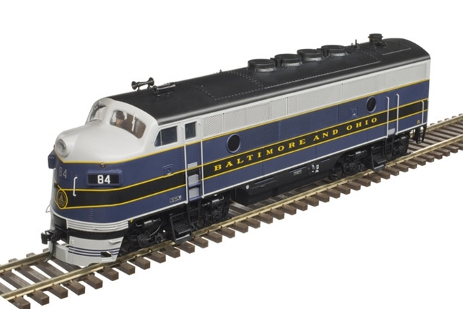 Atlas 30136007 F3A EMD Phase 1 84 of the Baltimore and Ohio - powered