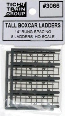 Tichy Train Group 3066TTG Tall Boxcar Ladders 14'' Rung Spacing (8 ...