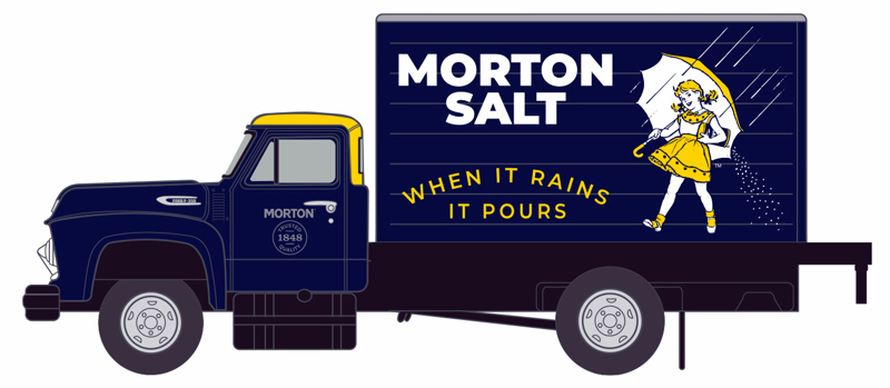 Classic Metal Works 30671CMW 1954 Ford Box Truck, Morton Salt