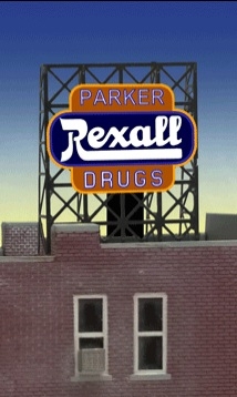 Miller Engineering 33-8820MLG Rexall Drugs Billboard, - Hattons