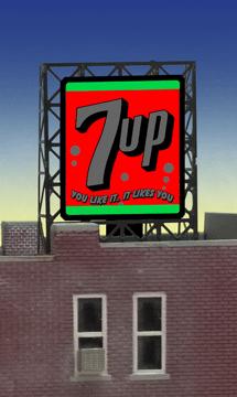Miller Engineering 33-8945MLG 7up Billboard, Animated Neon Style Kit