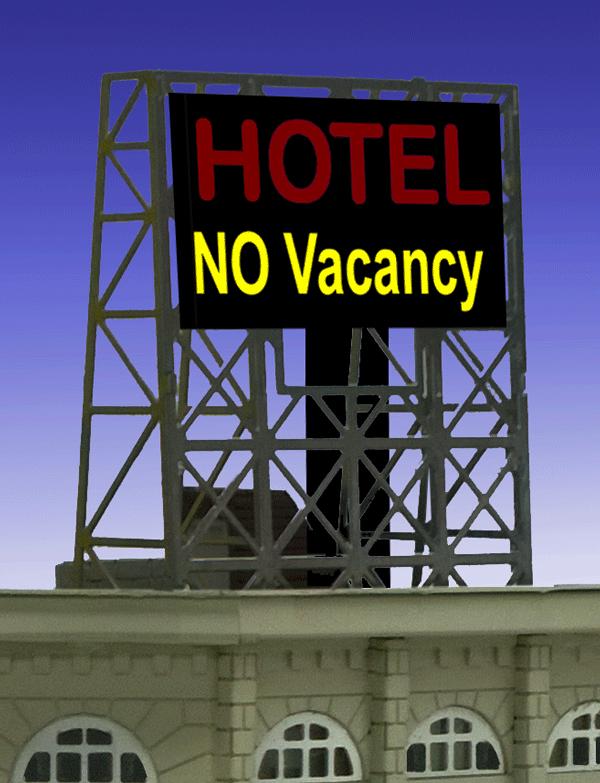 Miller Engineering 33-8990MLG Hotel Rooftop Sign, Animated Neon Sign Kit
