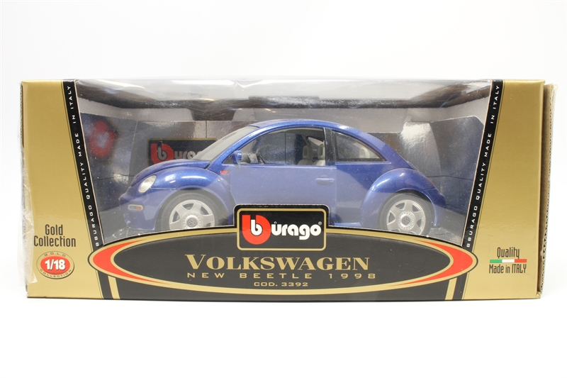 Bburago 3392BUR 1998 Volkswagen beetle in royal blue - Hattons
