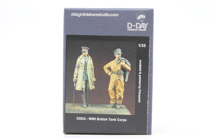 D-Day Miniature Studio 35024DDM WWI British Tank Corps 2 Figures