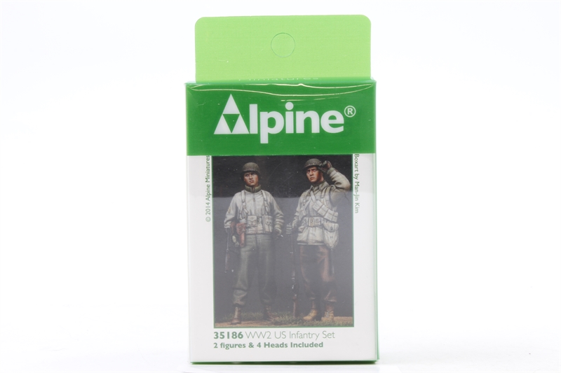 Alpine Miniatures 35186ALPN WW2 US Infantry Set (2 figures)