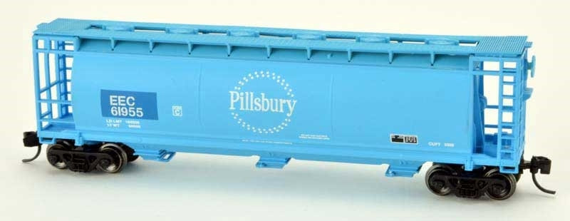 Bowser 37842BOW 3-bay ACF cylindrical covered hopper of Pillsbury - blue