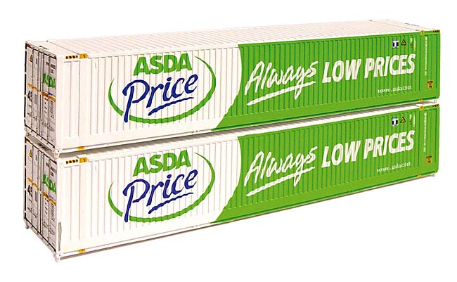 Graham Farish 379-374A 45ft Containers 'Asda' (x2)