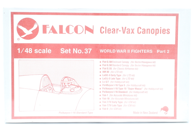 Falcon Kits 37FLK World War II Fighters Canopy set - Hattons