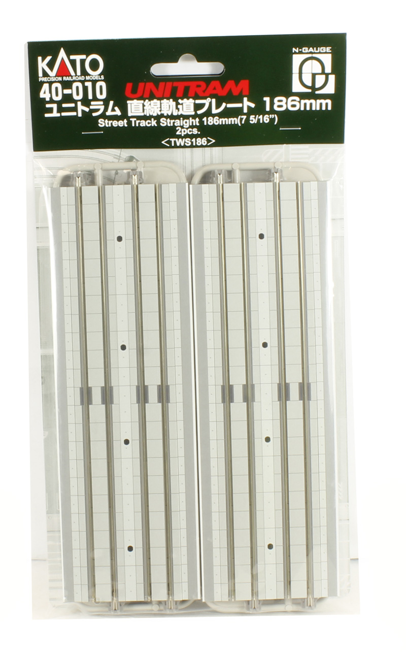 Kato 40-010 UniTram 186mm Straight Track (2) - Hattons