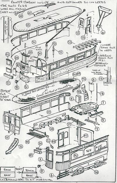 Eastern Express 402 Hull 3 window enclosed tram (does not include