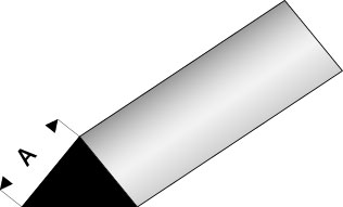 Maquett Plastics 405-51/3 Super Styrene 90 degree Triangle - Hattons