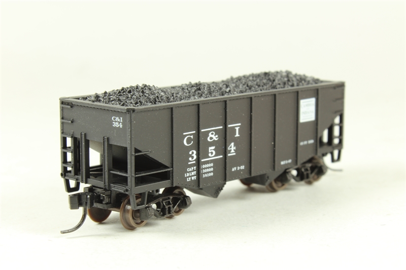 Atlas 41303 2-bay 55t open hopper of the Cambria & Indiana - black with