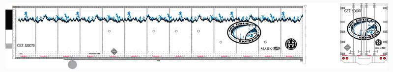 Bowser 42087BOW 53' Duraplate Roadrailer Refrigerator, Burlington