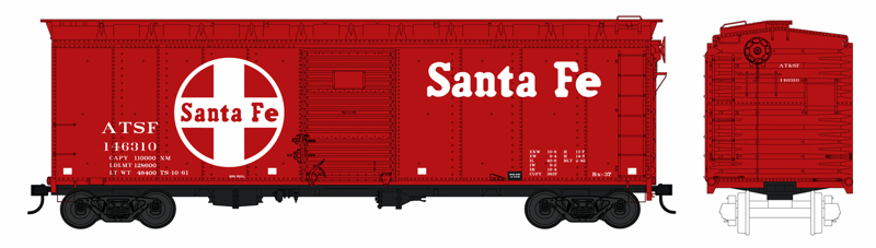 Bowser 42734BOW 40' Box Car, Santa Fe #144486