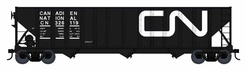 Bowser 42872BOW 100-Ton Hopper, Canadian National #326154 - Hattons