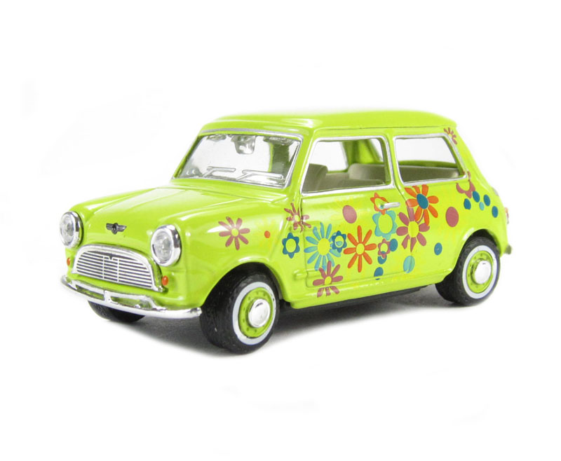 Oxford Diecast 43MIN015 Mini Car Lime Floral.